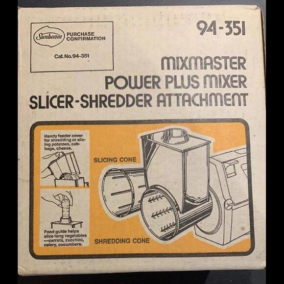 Sunbeam | Other | Sunbeam Mixmaster Power Plus Mixer Slicershredder ...